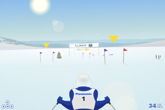 Panasonic Slalom : 3D skiing game for the Winter Olympics